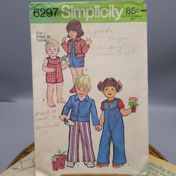 Simplicity | Office | Vintage Sewing Pattern Simplicity 6297 Unisex ...